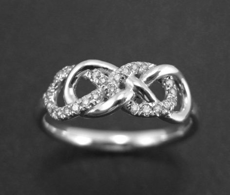 Double Knot Diamond Engagement Ring, Diamond Knot Infinity Ring | Benati