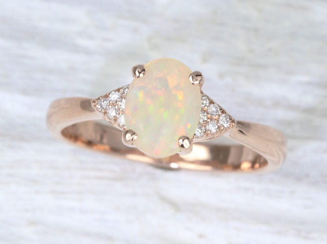 Natural Opal Engagement Rings
