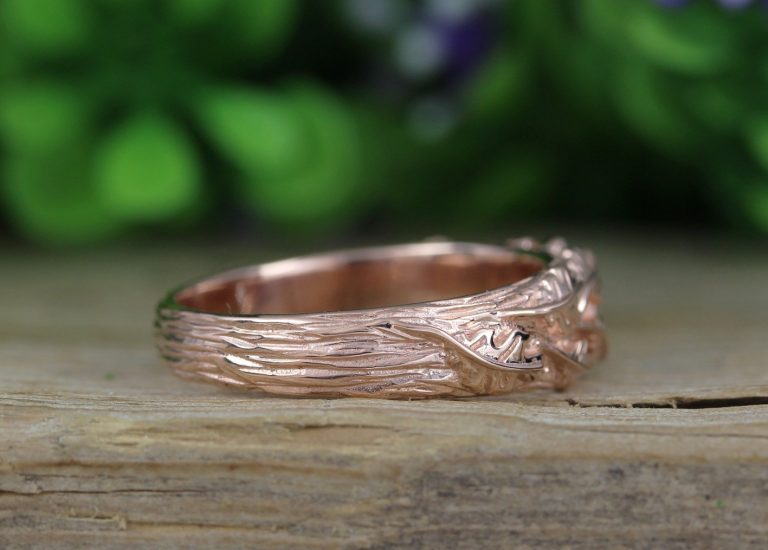 Rose gold moonstone ring, Nature inspired ring | Benati