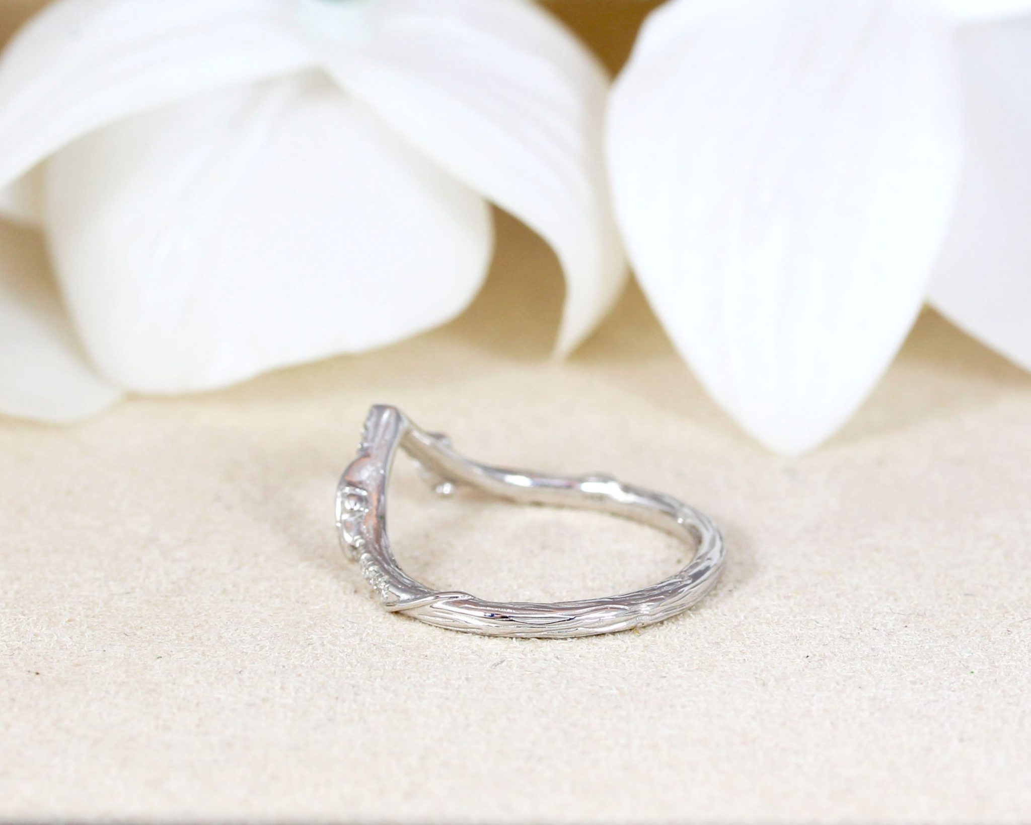 Moonstone Wedding Ring Set, Pear Moonstone Engagement Ring | Benati