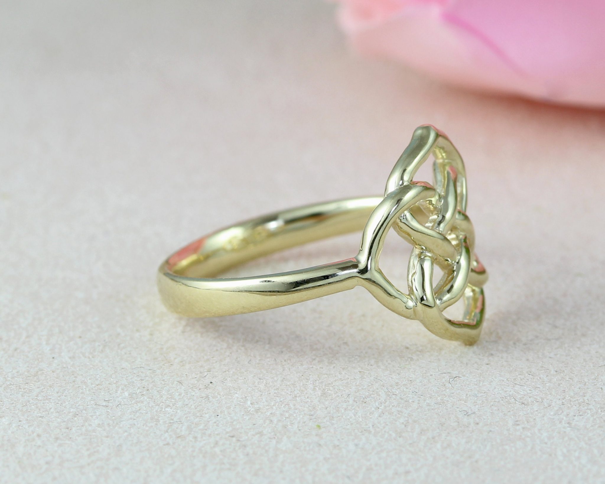 Gold Infinity Knot Promise Ring, Unique Birthday Gift Ring Infinity ...