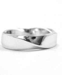 Mobius Wedding Ring 5mm Mobius Wedding Band, Mens Mobius Ring 14k White ...