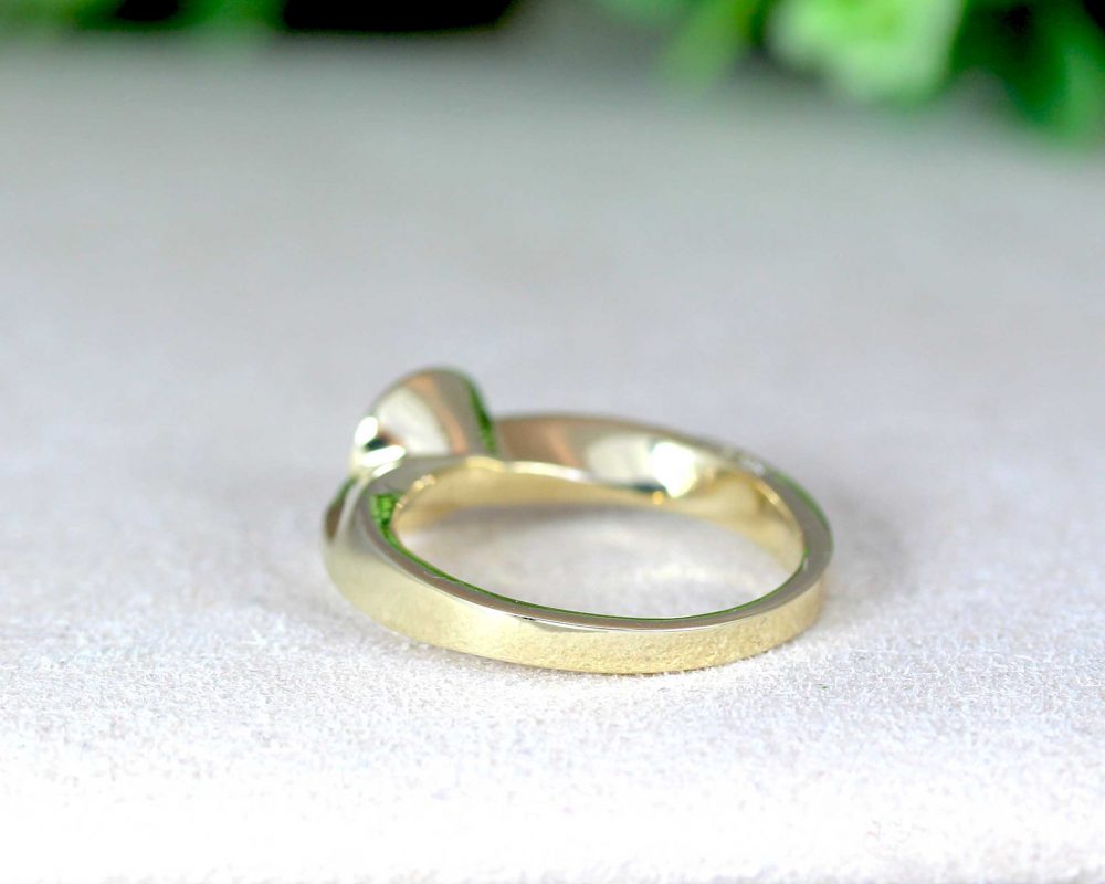 Lab grown diamond engagement ring, mobius wave promise ring | Benati