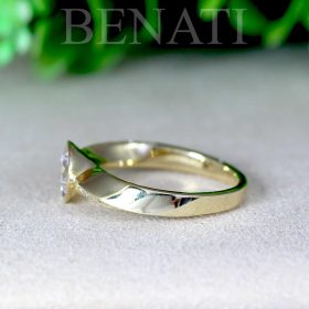 Lab grown diamond engagement ring, mobius wave promise ring | Benati