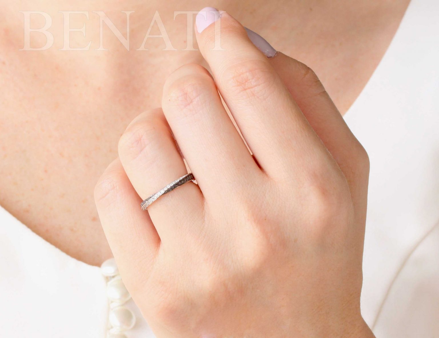 Mobius Diamond Ring, Unique Wedding Band | Benati