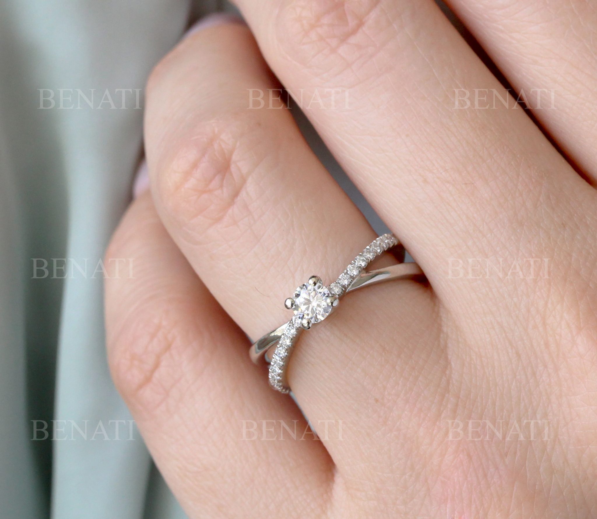 Diamond Infinity Engagement Ring, Diamond Infinity Engagement Ring | Benati