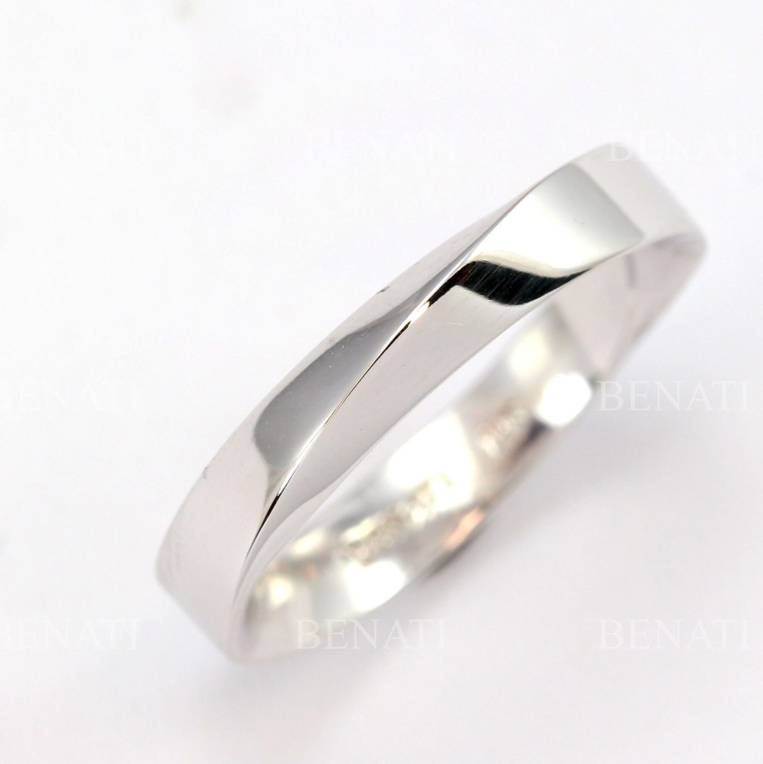 Mobius Wedding Band, 4mm Wedding Mobius Band | Benati