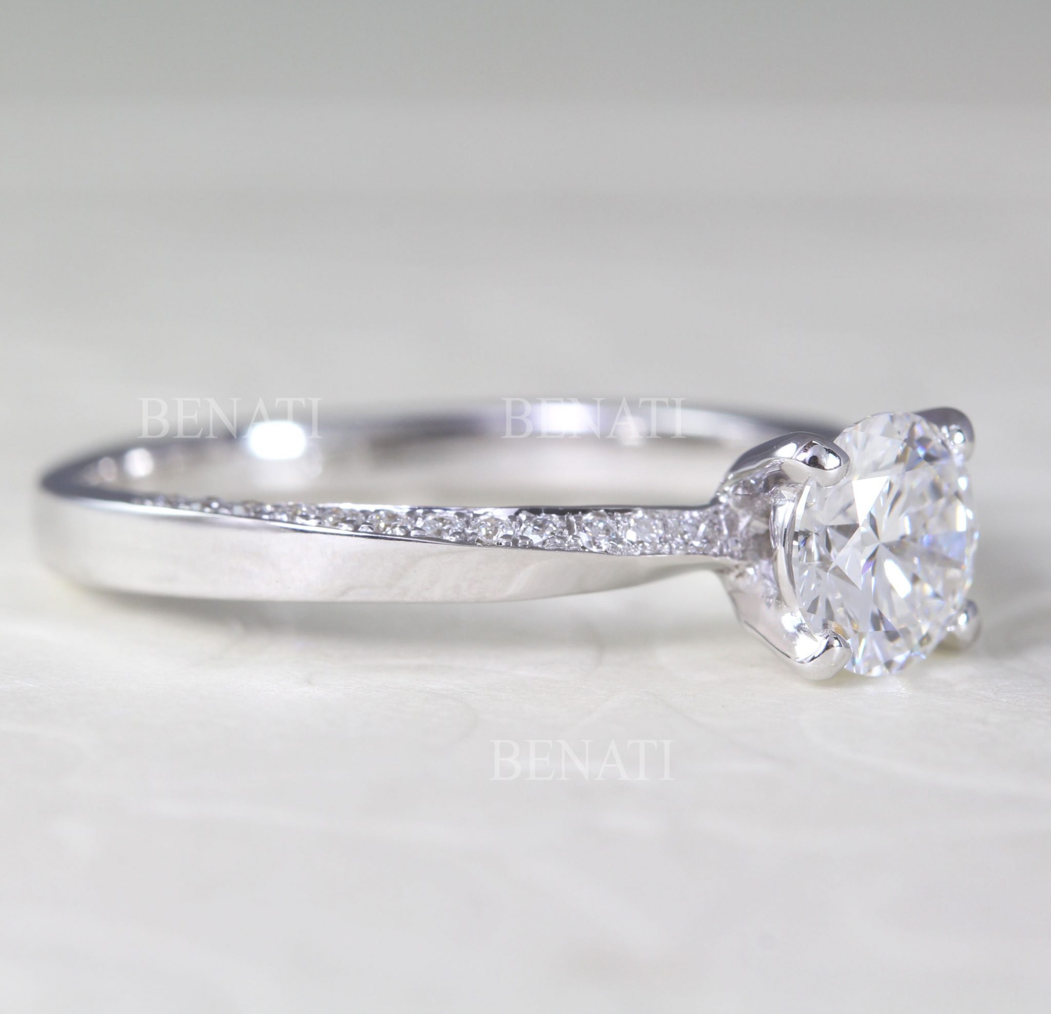 Mobius Diamond Engagement Ring, 0.80 CT Diamond Engagement Ring | Benati