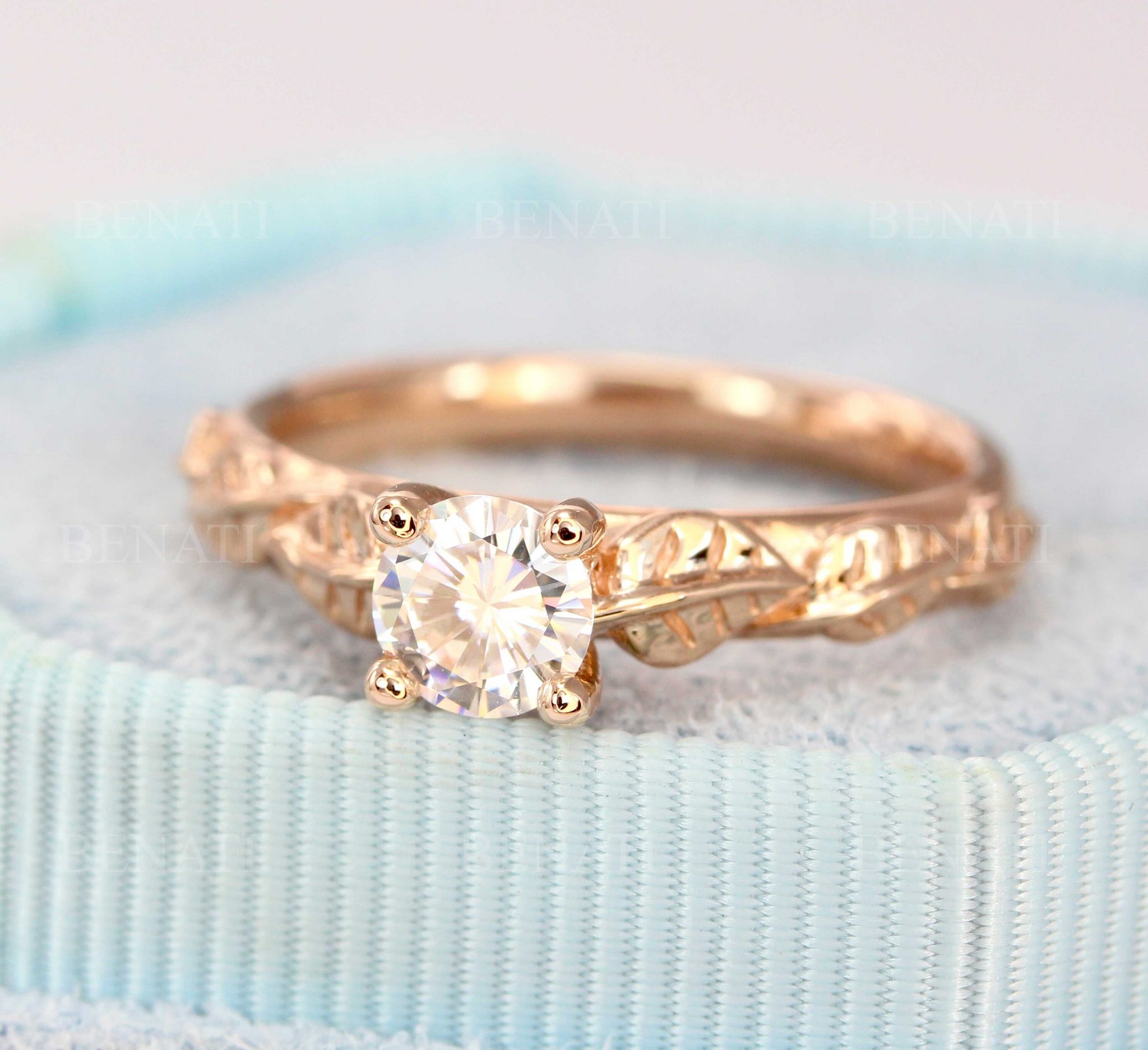 Leaf Diamond Engagement Ring, Engagement Ring | Benati