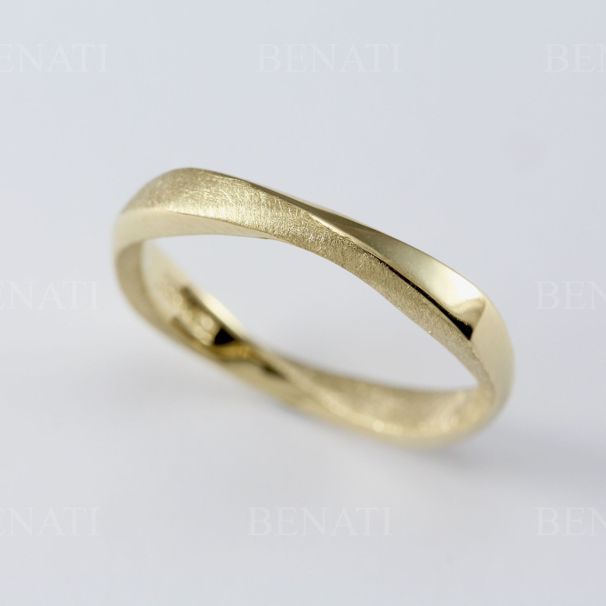 Mobius Wedding Band, Rose Gold Mobius Ring | Benati