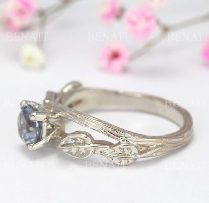 Alexandrite Twig Engagement Ring, Bark Engagement Ring | Benati